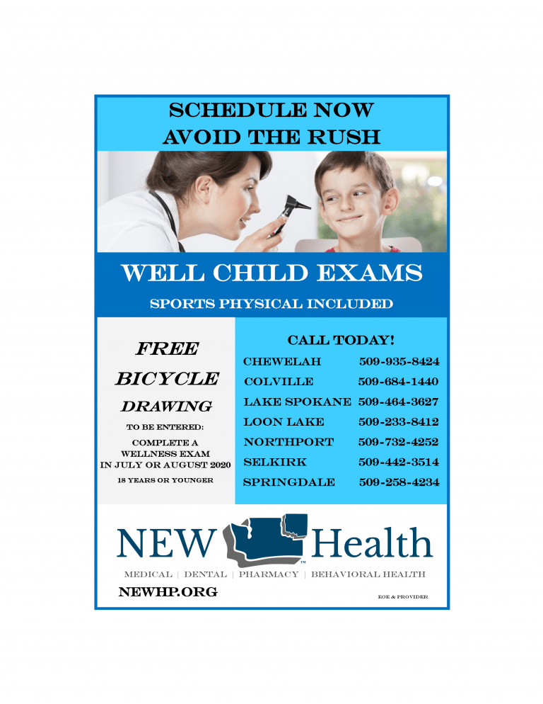 Well Child Exams w/Sports Physicals Included – NEW Health